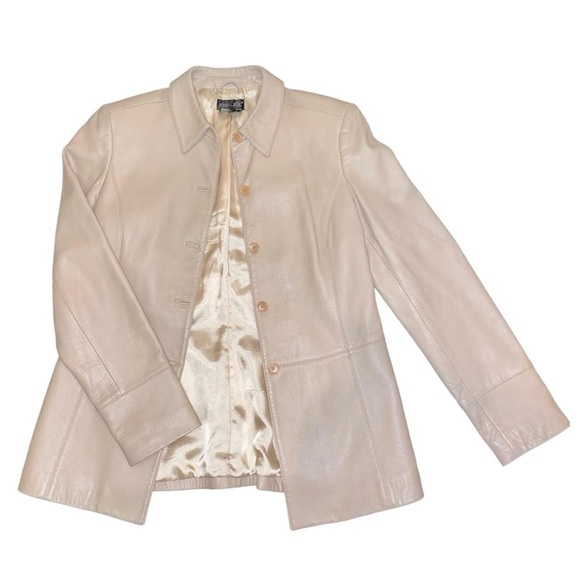 Episode | Jackets & Coats | Vintage Cream Leather Jacket | Poshmark